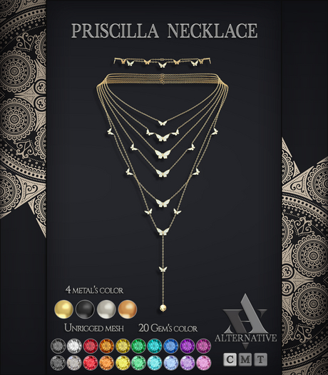 Second Life Marketplace - [AlternatiVe] Priscilla Necklace